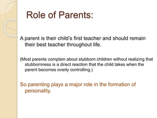 Formation of Personality | PPTX