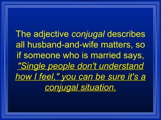 Conjugal and Absolute Agreement | PPT