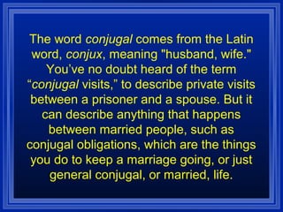 Conjugal and Absolute Agreement | PPT