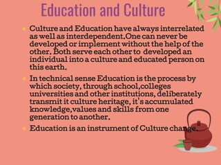 Culture and Education ( sociology) | PPTX