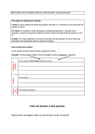 SOCIOLOGY Revision activity booklet for Paper 2.docx