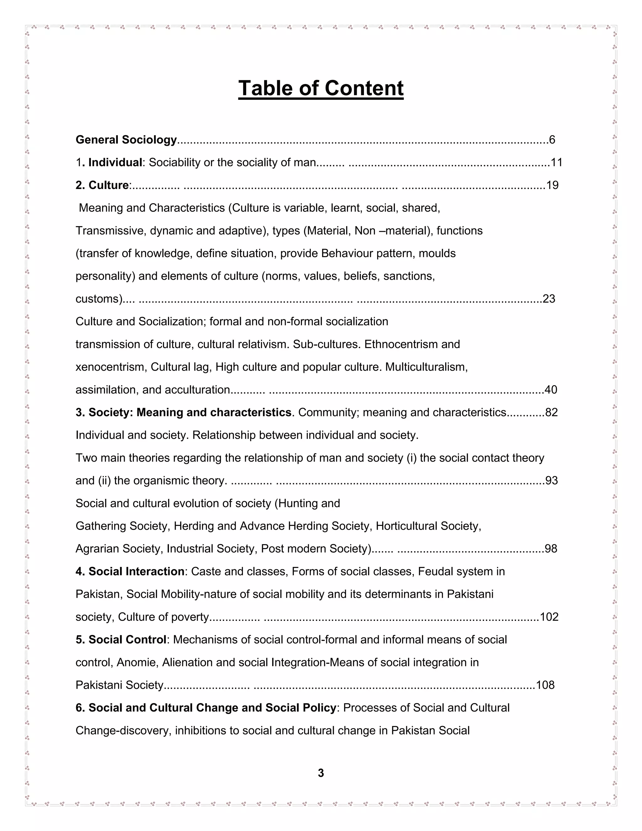 CSS Sociology Books PDF | CSS Sociology Syllabus | PDF
