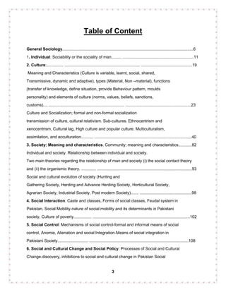 CSS Sociology Books PDF | CSS Sociology Syllabus | PDF