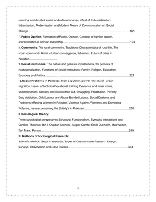 CSS Sociology Books PDF | CSS Sociology Syllabus | PDF