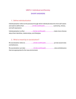 RGUHS BSc Nursing Sociology Notes, All types of question answers are ...