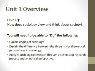 Unit 1: Foundations and Methods | PPTX