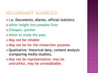 Sociology Unit 2 Research Methods (AQA) | PPTX