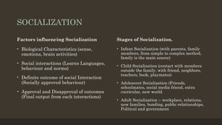 SOCIOLOGY FOR NURSING UNIT 2 SOCIALIZATION | PPTX