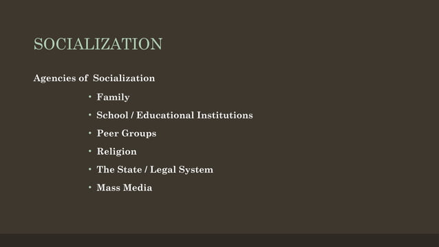 SOCIOLOGY FOR NURSING UNIT 2 SOCIALIZATION | PPT
