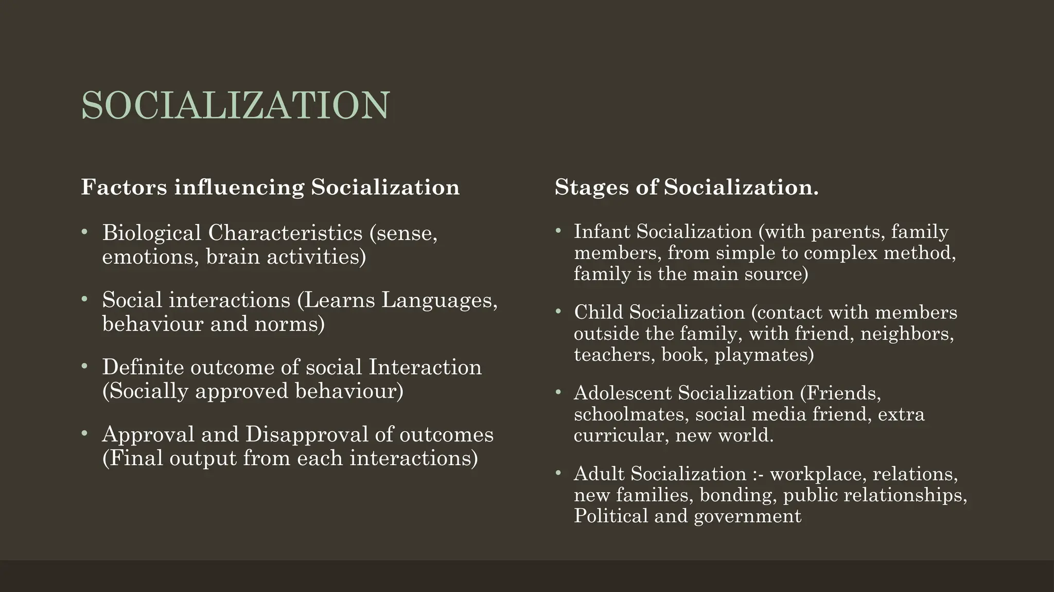SOCIOLOGY FOR NURSING UNIT 2 SOCIALIZATION | PPT
