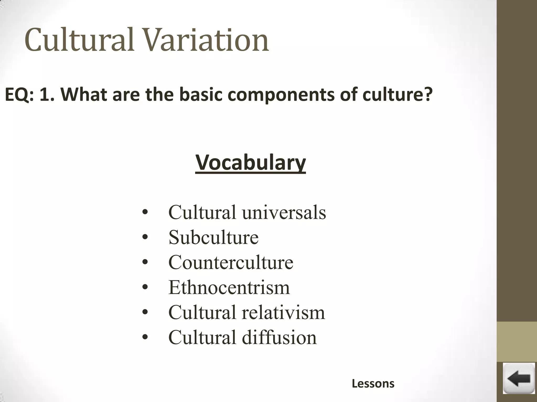 Sociology Unit 2: Culture and Society | PPTX