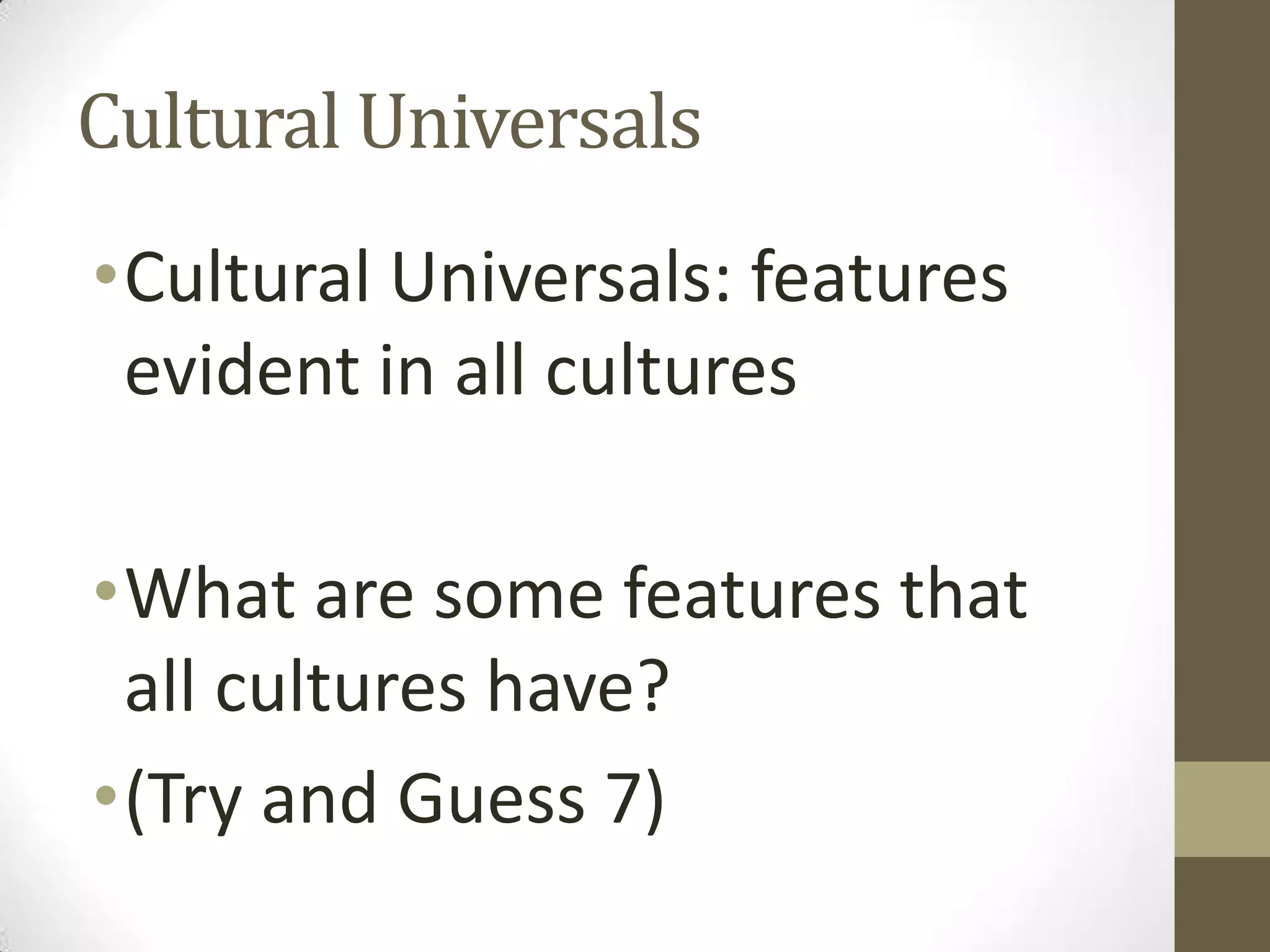 Sociology Unit 2: Culture and Society | PPTX