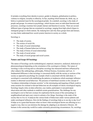 Introduction to Sciology | PDF | Science