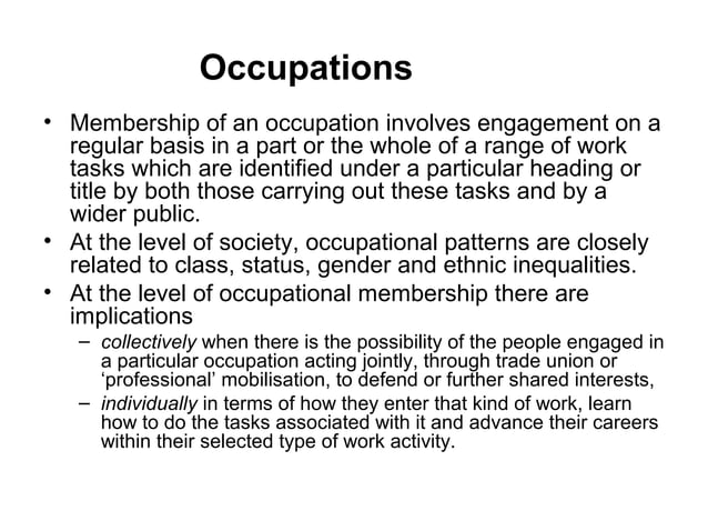 Sociology work and industry 5th edition slides | PPT