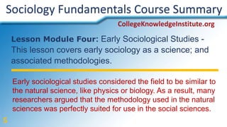 Sociology Fundamentals Course Overview | PPTX