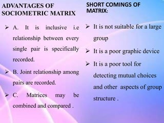 Sociometry and its application in social sciences research | PPTX