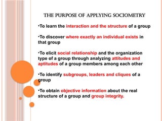 Socio Metry & Sociogram (1).pptxthe group | PPT