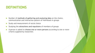 Sociometry techniques | PPTX