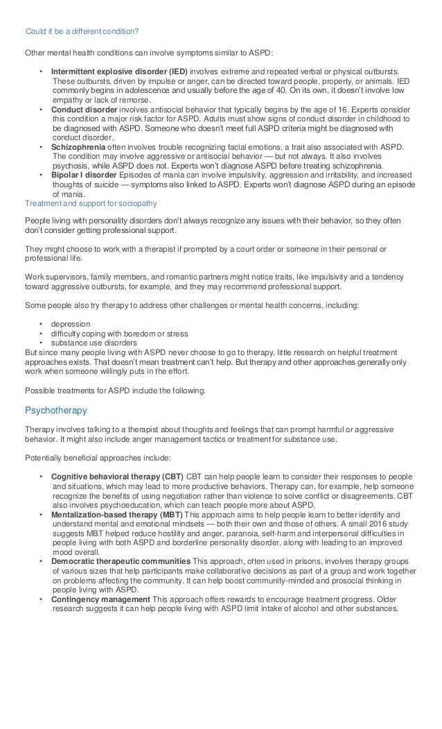 How to Recognize Signs of Sociopathy? Causes, Diagnosis And Treatment | PPT