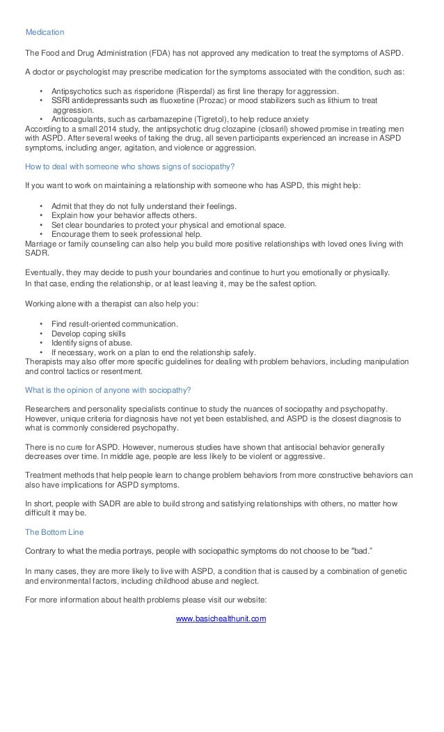 How to Recognize Signs of Sociopathy? Causes, Diagnosis And Treatment | PPT