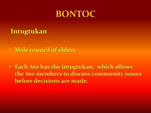 Socio political structure (Bontoc and Benguet) | PPTX