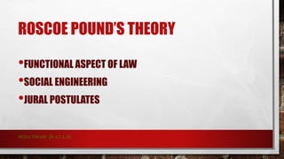 Sociological school ..Analysis on the Contribution of Roscoe Pound. | PPTX