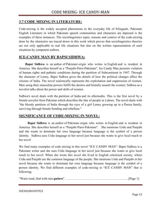 code mixing and code switching | DOCX