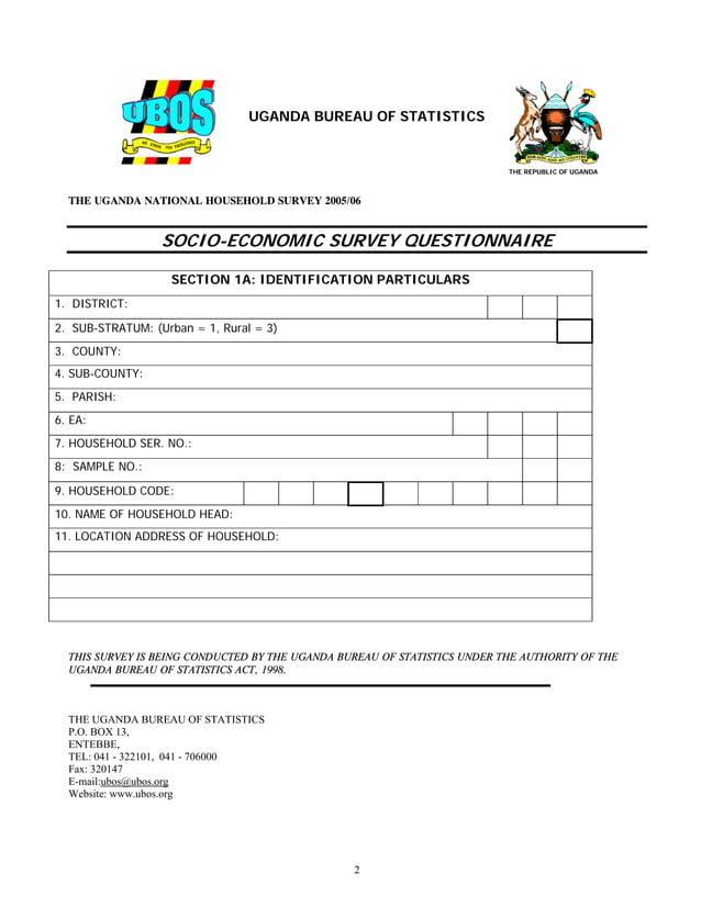 Socioeconomic survey questionnaire sample | PDF | Secondary Education ...
