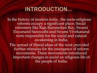 Socio religious movements in india | PPTX