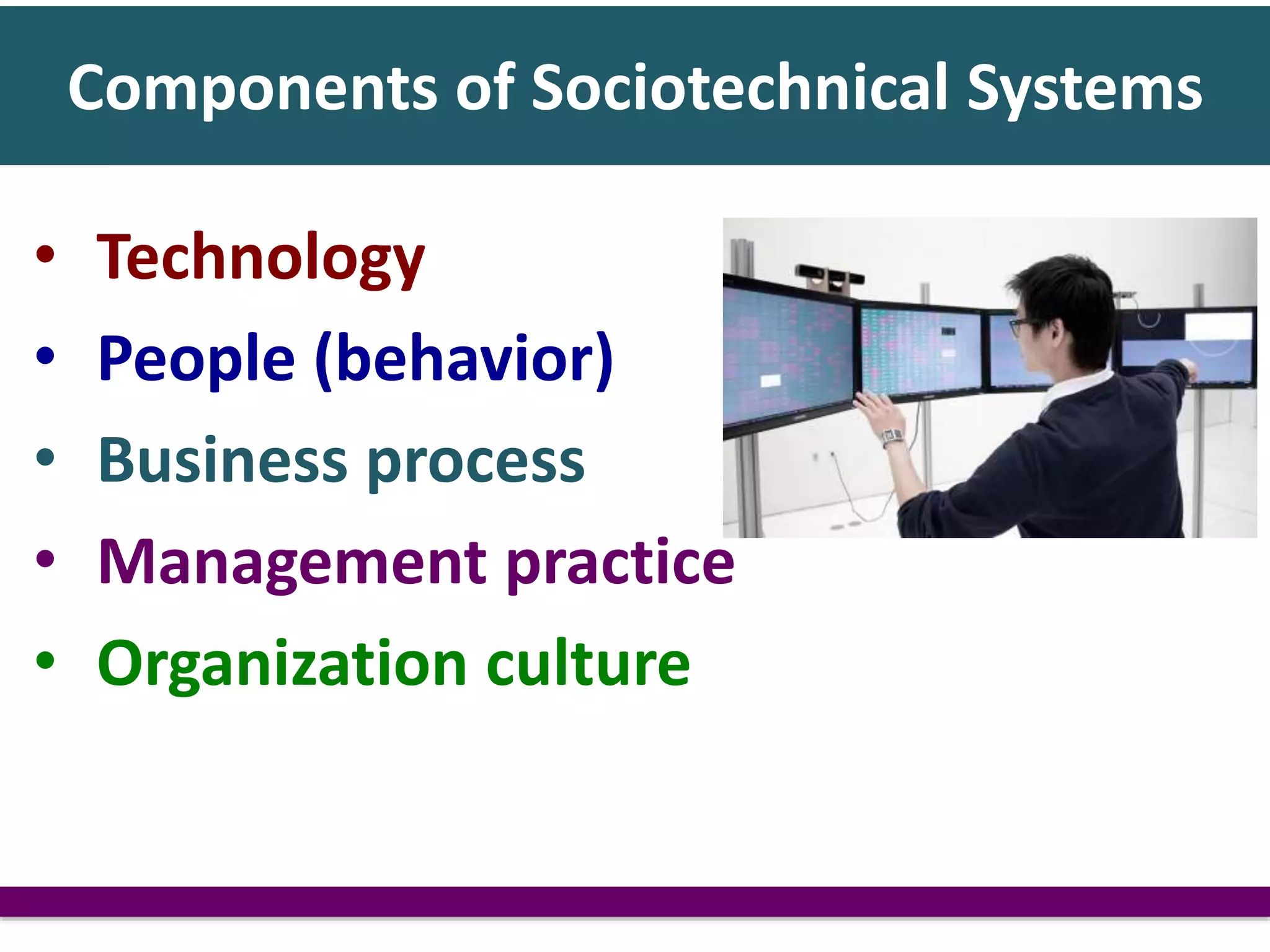 SOCIOTECHNICAL SYSTEMS IN INFORMATION TECHNOLOGY | PPT