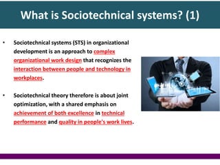 SOCIOTECHNICAL SYSTEMS IN INFORMATION TECHNOLOGY | PPT