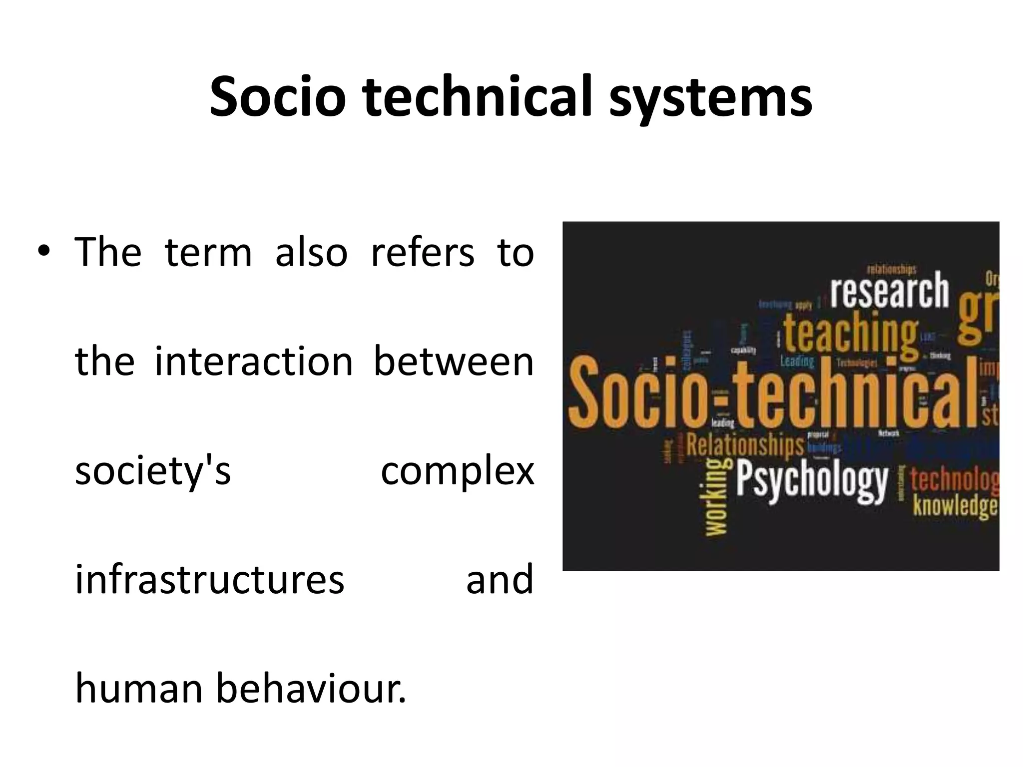 Socio technical systems process interventions - Organizational Change ...