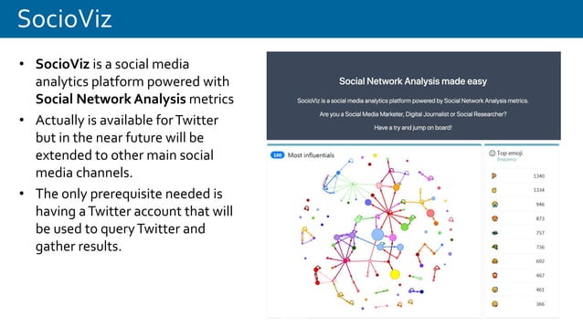 SocioViz : Social Network Analysis made easy | PPT