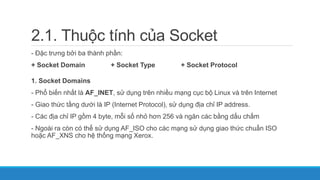 Socket - Lập trình hệ thống | PPTX