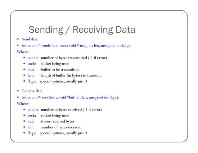 Socketprogramming Tcp And Udp Overviewpdf