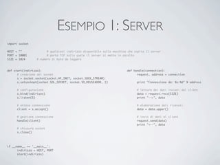 socket e SocketServer: il framework per i server Internet in Python | PPT