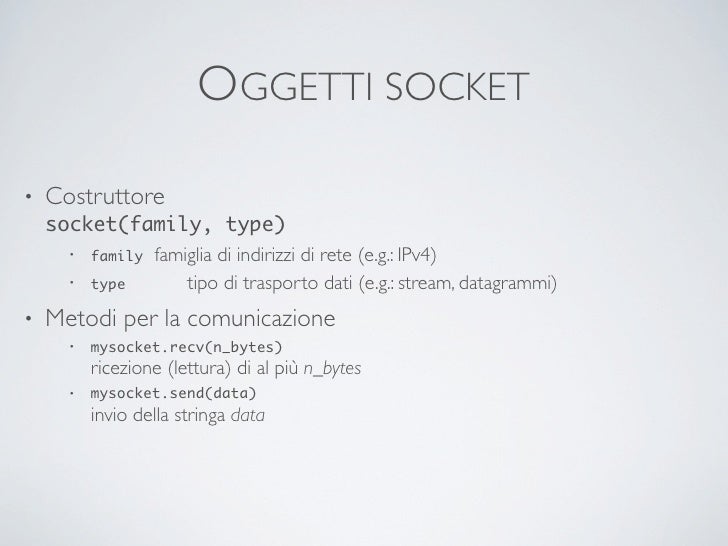 Socket E Socketserver Il Framework Per I Server Internet In Python