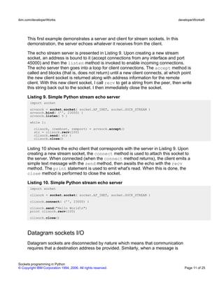 Socket Programming In Python | PPT