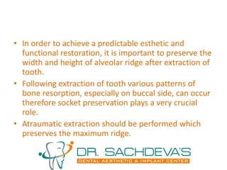 Socket Preservation | Ridge Preservation | PPTX