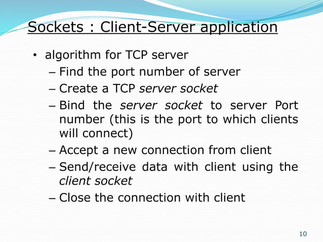 Socket programming | PPT