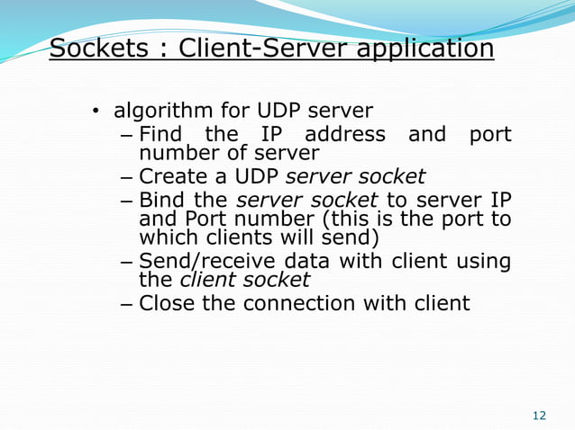 Socket programming | PPT