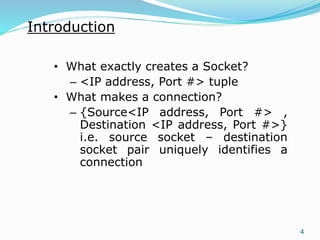 Socket programming | PPTX | Computer Networking | Computing