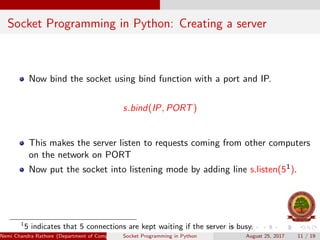 Socket programming | PPT