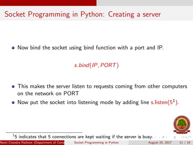 Socket programming | PPT