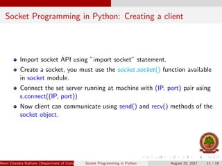 Socket programming | PPT