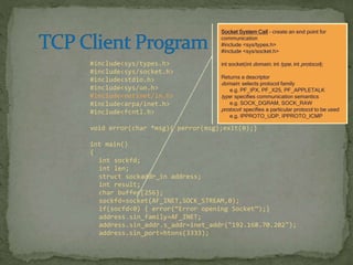 Socket programming | PPTX