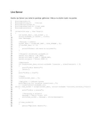 Programimi i Soketave Ne gjuhen C Shqip(Florian) | PDF