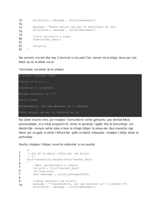 Programimi i Soketave Ne gjuhen C Shqip(Florian) | PDF