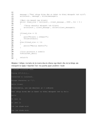 Programimi i Soketave Ne gjuhen C Shqip(Florian) | PDF