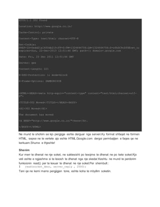 Programimi i Soketave Ne gjuhen C Shqip(Florian) | PDF